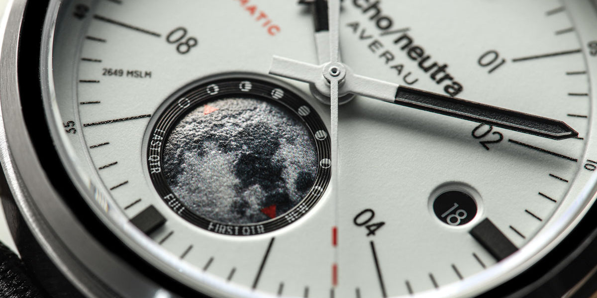 Echo/Neutra AVERAU 39 Moon phase “Big Moon” White | WatchGecko