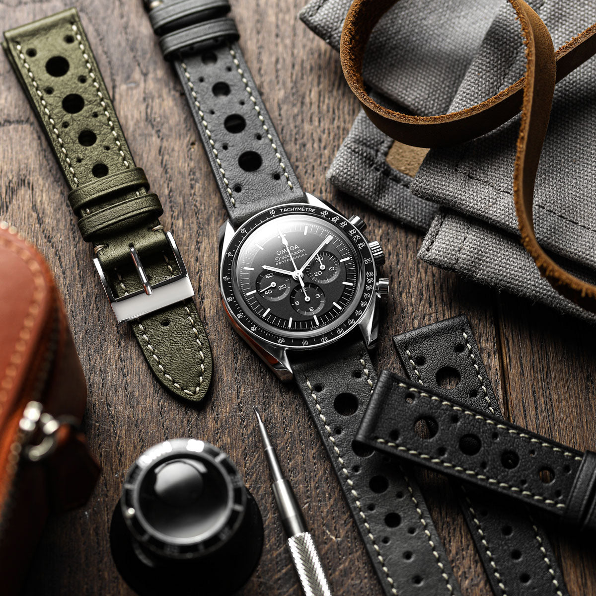 Racing Leather Watch Straps | WatchGecko