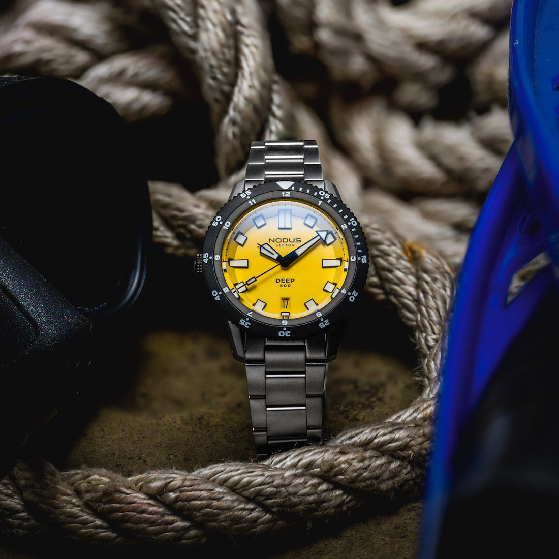 Nodus Sector Deep Destro Automatic Dive Watch - Flare Yellow Dial ...