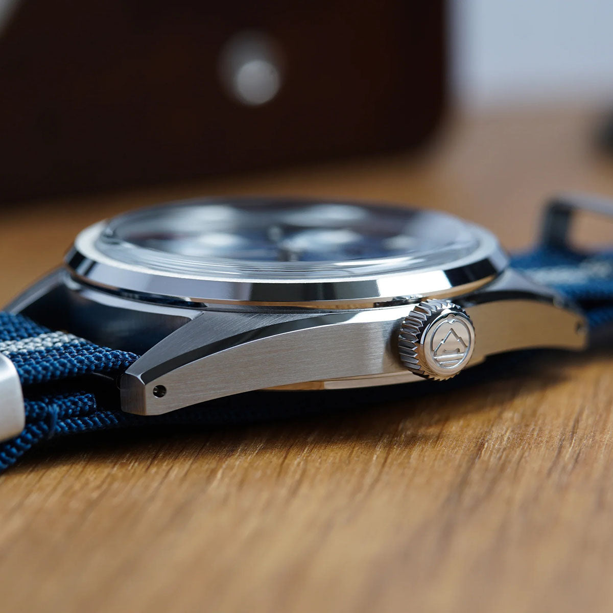 Ocean To Orbit LHOTSE Blue Steel (Red Tip) 38.5mm Nylon Strap | WatchGecko