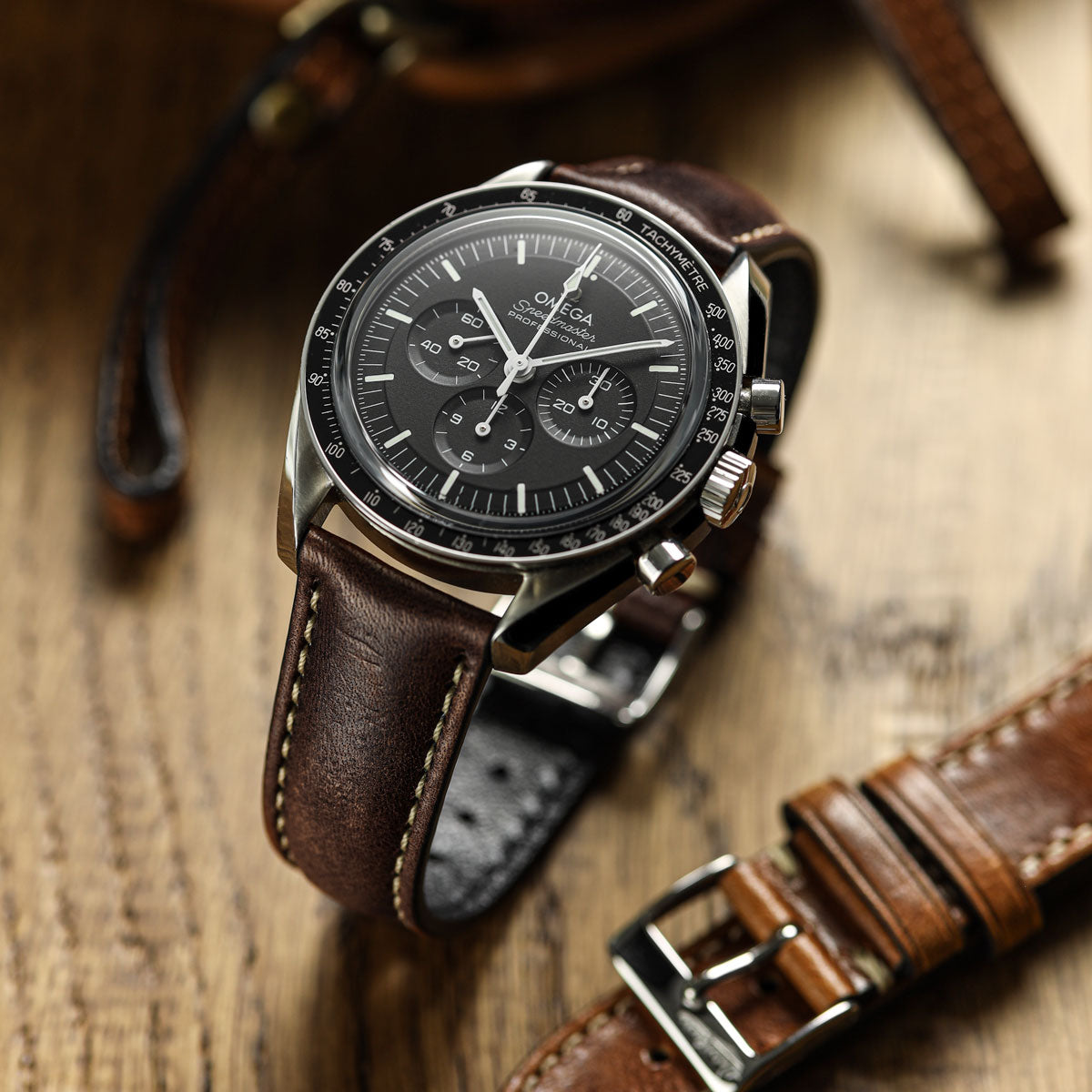 Classic Highley Genuine Leather Watch Strap - Chocolate Brown | WatchGecko