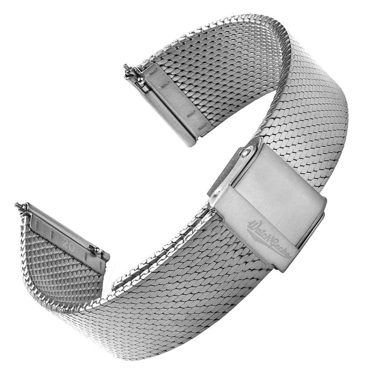 Calibre 1960 Mesh Watch Strap - Brushed | WatchGecko