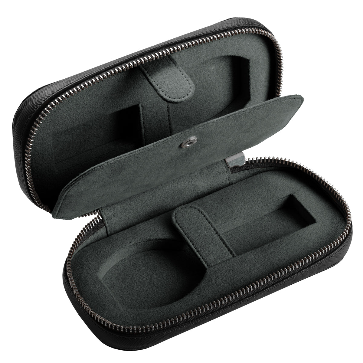 WatchGecko Dual Travel Watch Case - Black | WatchGecko
