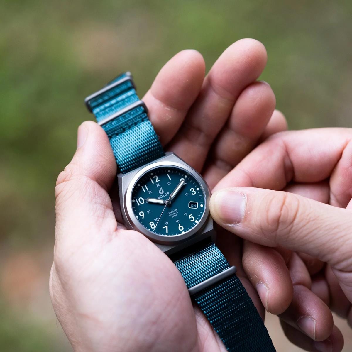 Boldr Venture Automatic Field Watch - Blue Fuel | WatchGecko