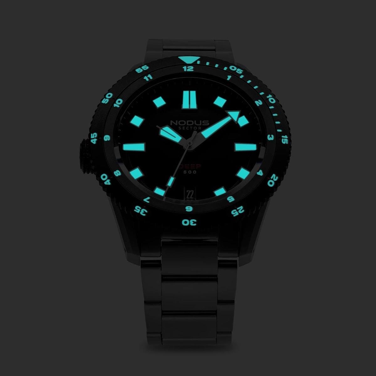 Nodus Sector Deep Destro Automatic Dive Watch - Black Dial | WatchGecko