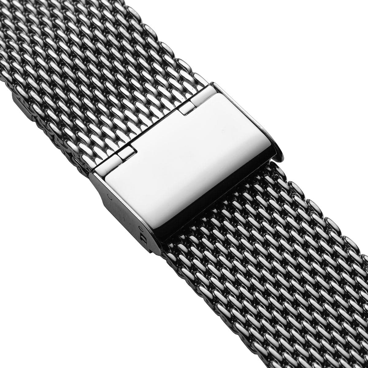 Classic Style Stainless Steel Milanese Mesh Watch Strap - Polished ...