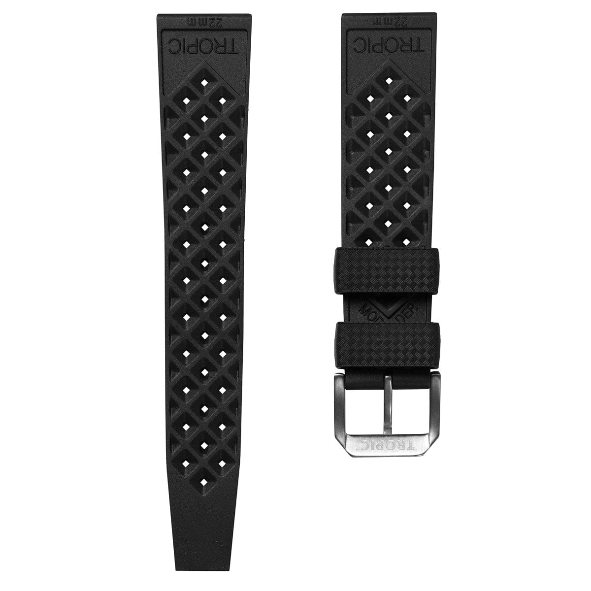 Original TROPIC® Dive Watch Strap - Black | WatchGecko