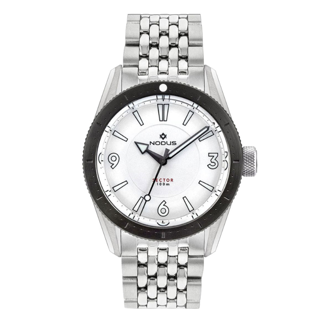 Nodus Sector Dive Automatic Watch - Pearl Dial - DLC Bezel | WatchGecko